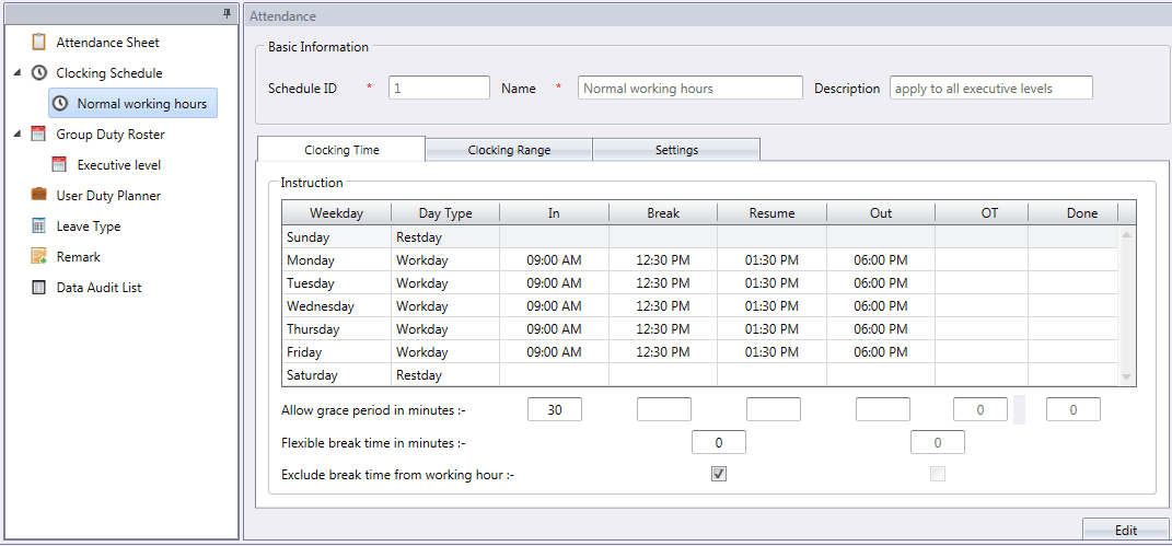 Time and Attendance Module