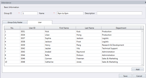Time and Attendance Module