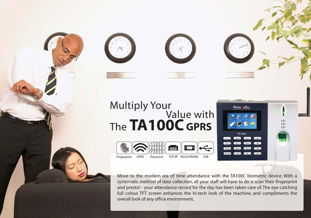 FingerTec TA100C GPRS | Providing fingerprint, face recognition, and ...
